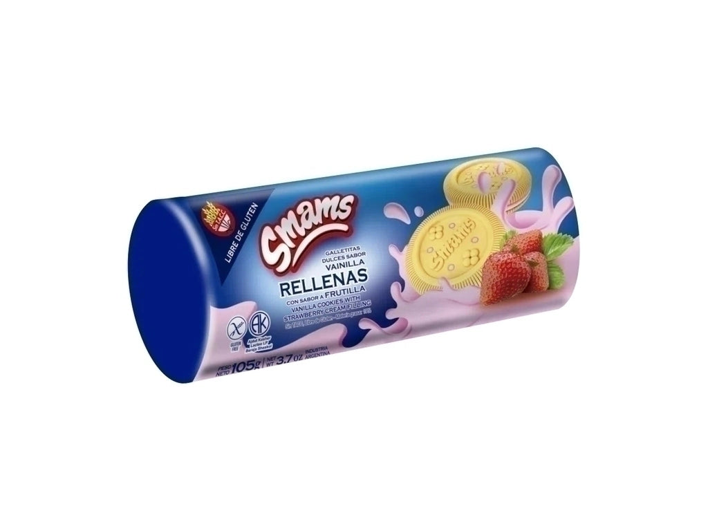 Smams Sweet Cookies Filled with Frutilla 105g/3.70oz – The Argentino