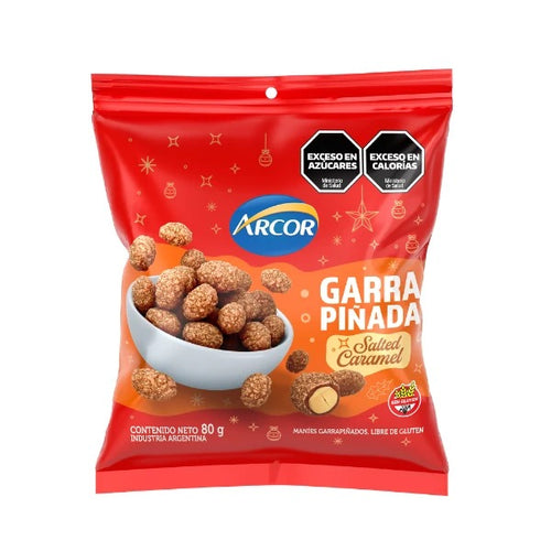 Arcor Salted Caramel Peanut Garrapiñada – Crunchy Gourmet Snack 80g/0.