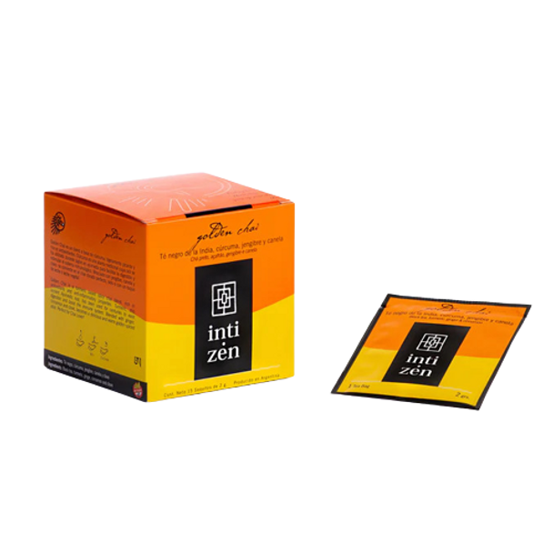 Inti Zen Golden Chai - Indian Black Tea Turmeric Ginger & Cinnamon (bo