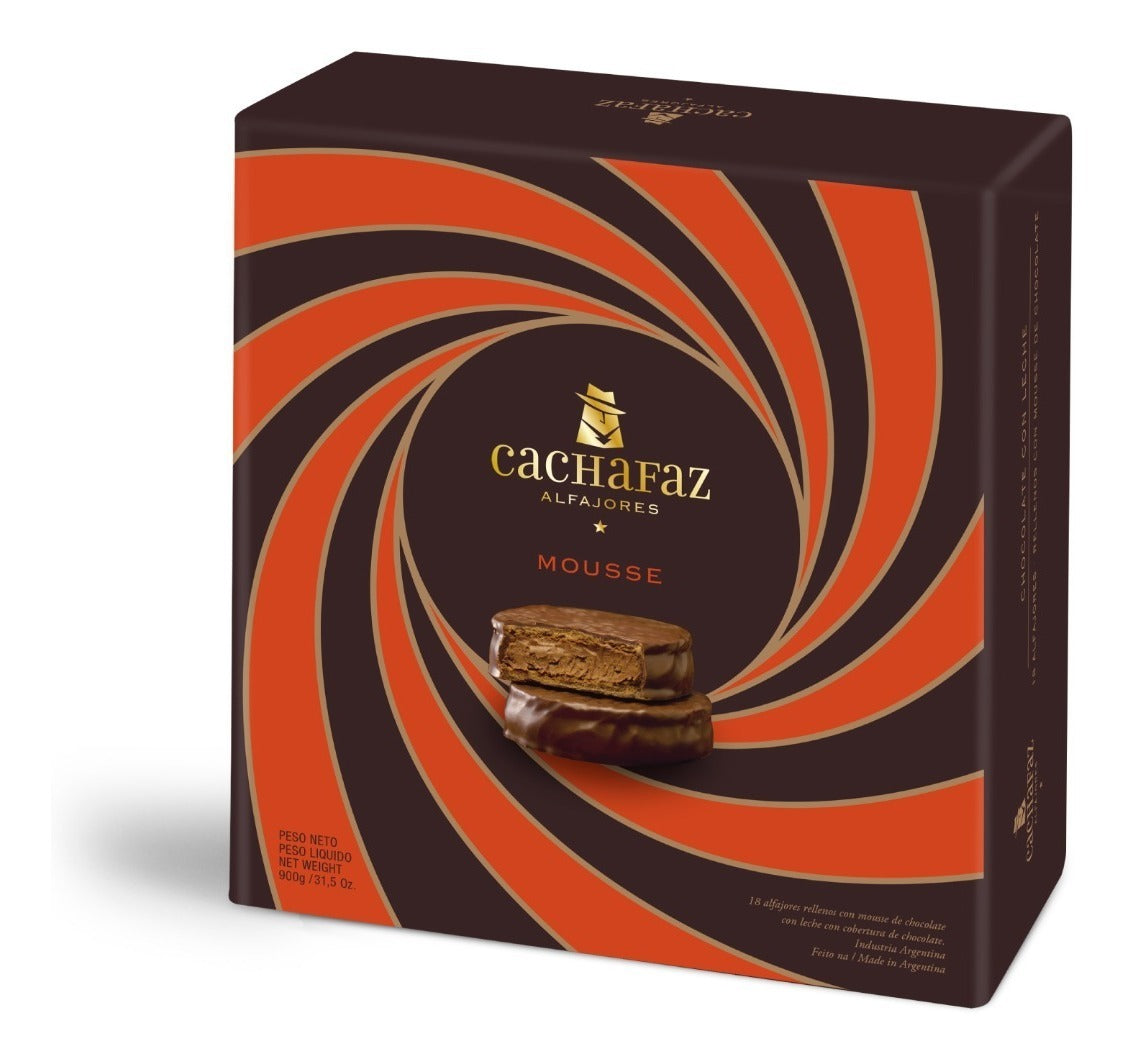 Alfajores Cachafaz with Chocolate Mousse 12 units 600 g / 21.1 oz