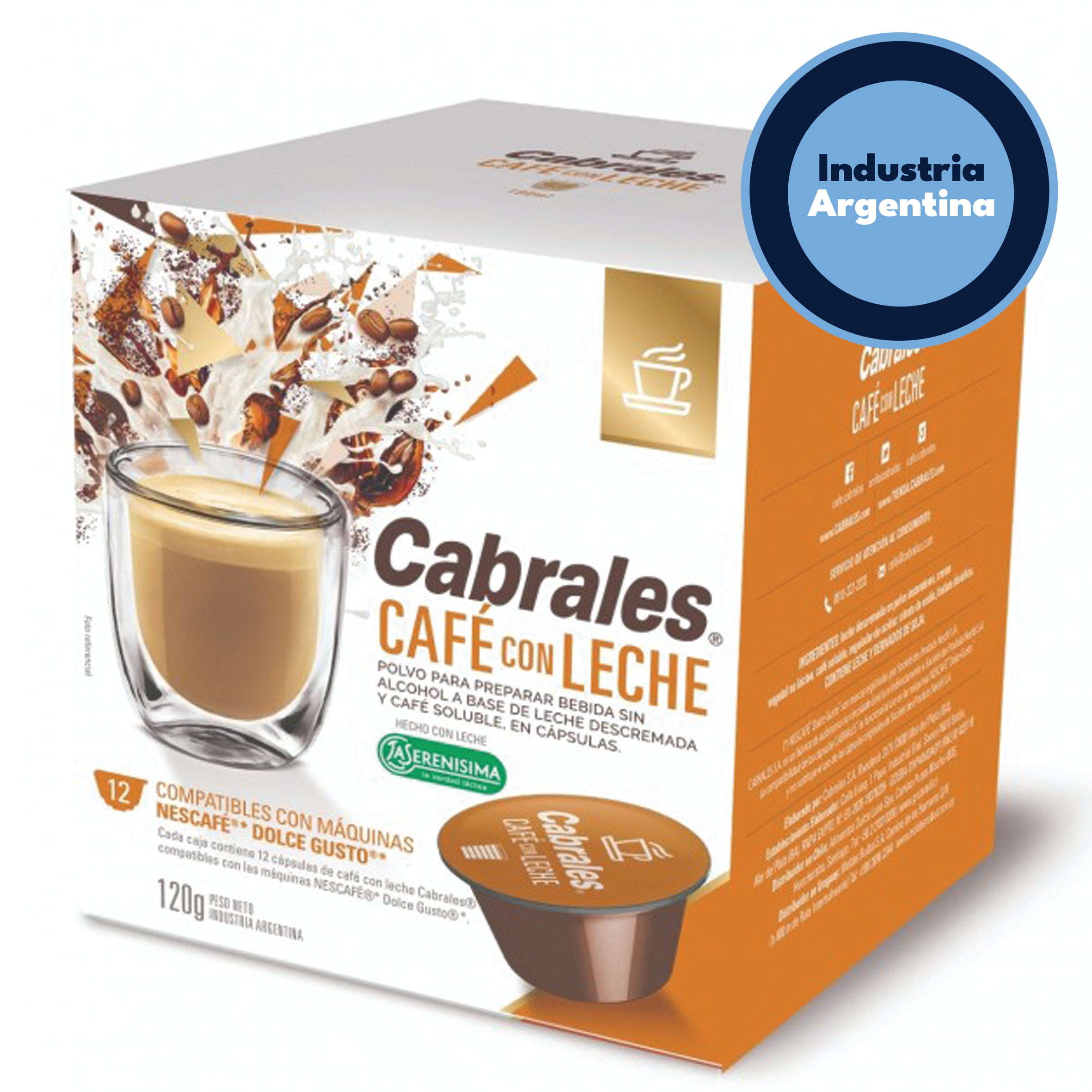 Cabrales Coffee with milk Capsules 84g